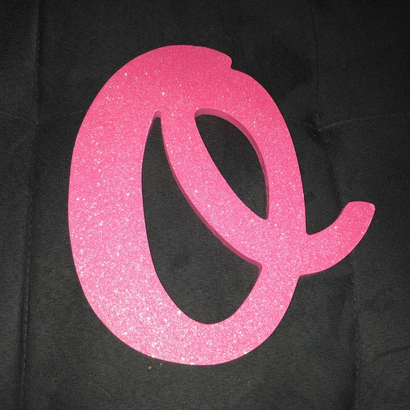 Wall Decor | Large Pink Glitter Lowercase Letter O Wall Decor | Poshmark
